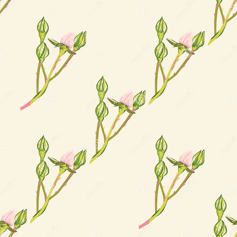 Delicate pink rosebud stock vector. Illustration of summer - 42591297