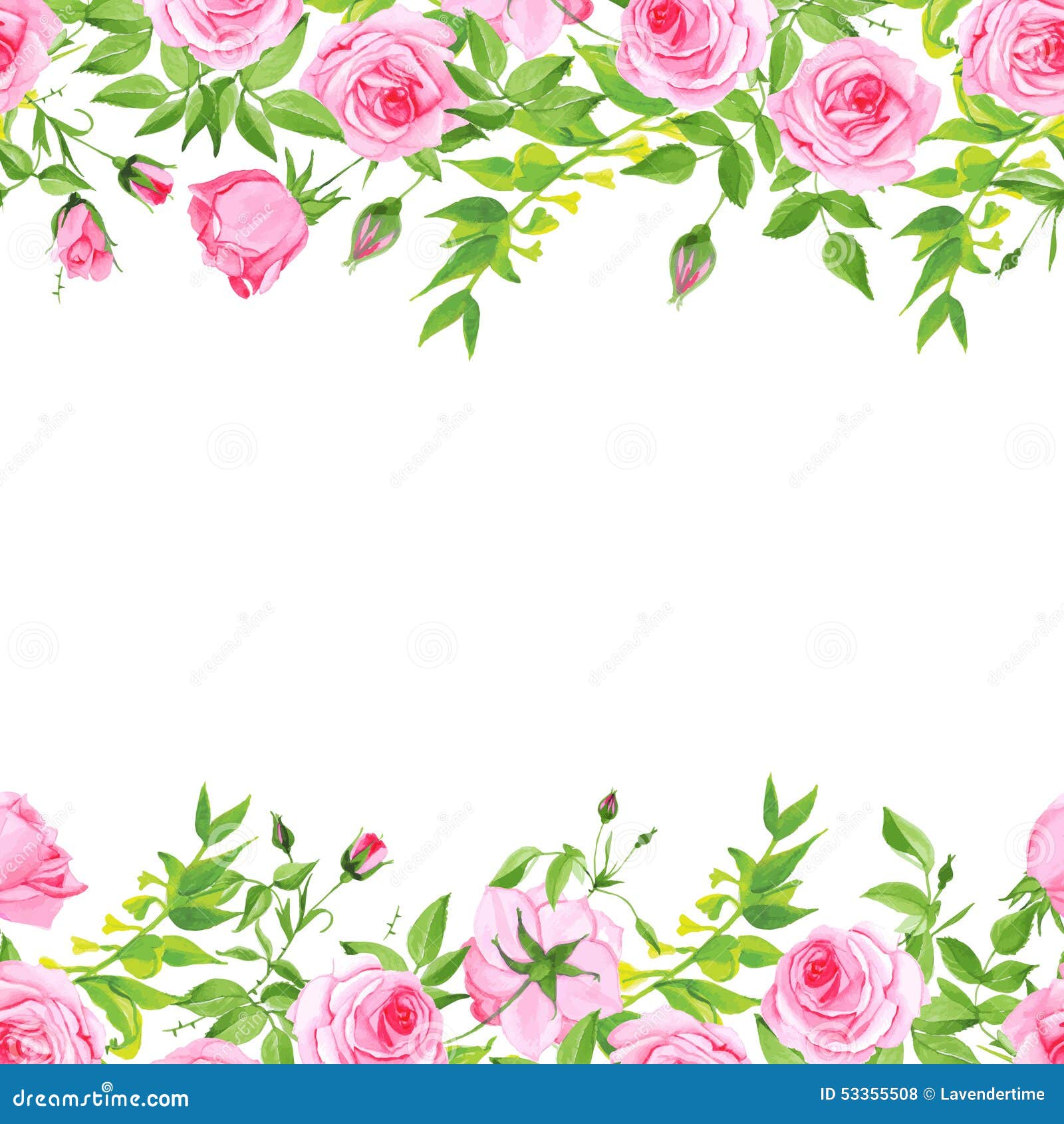Delicate Pink Roses Floral Vector Background Stock Vector ...