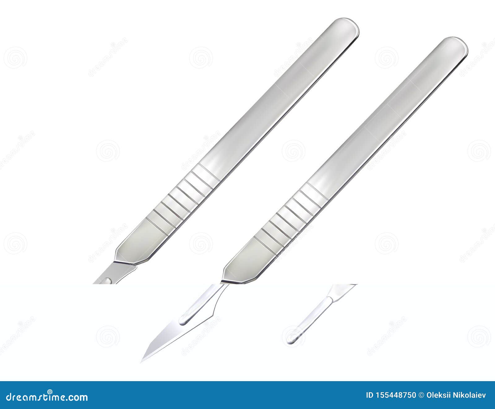 Delicate Pointed Scalpel with Removable Blade. Manual Surgical ...