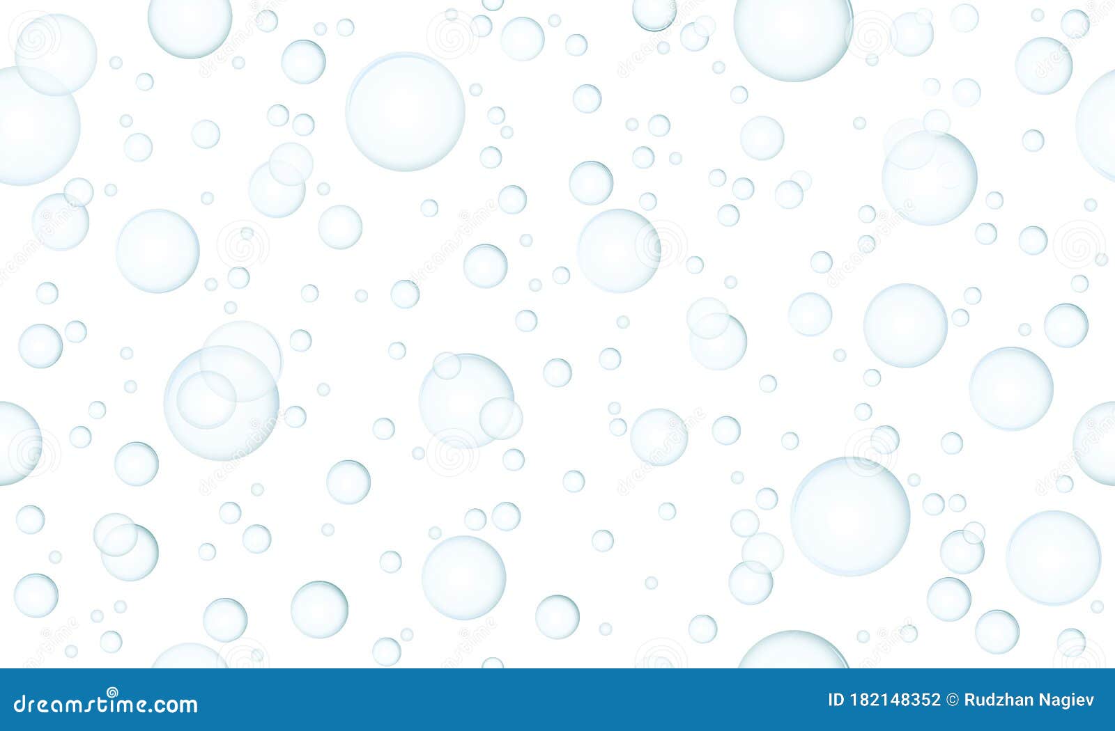Delicate Repeat Background Pattern of Blue Bubbles Stock Vector - Illustration of liquid, blue ...