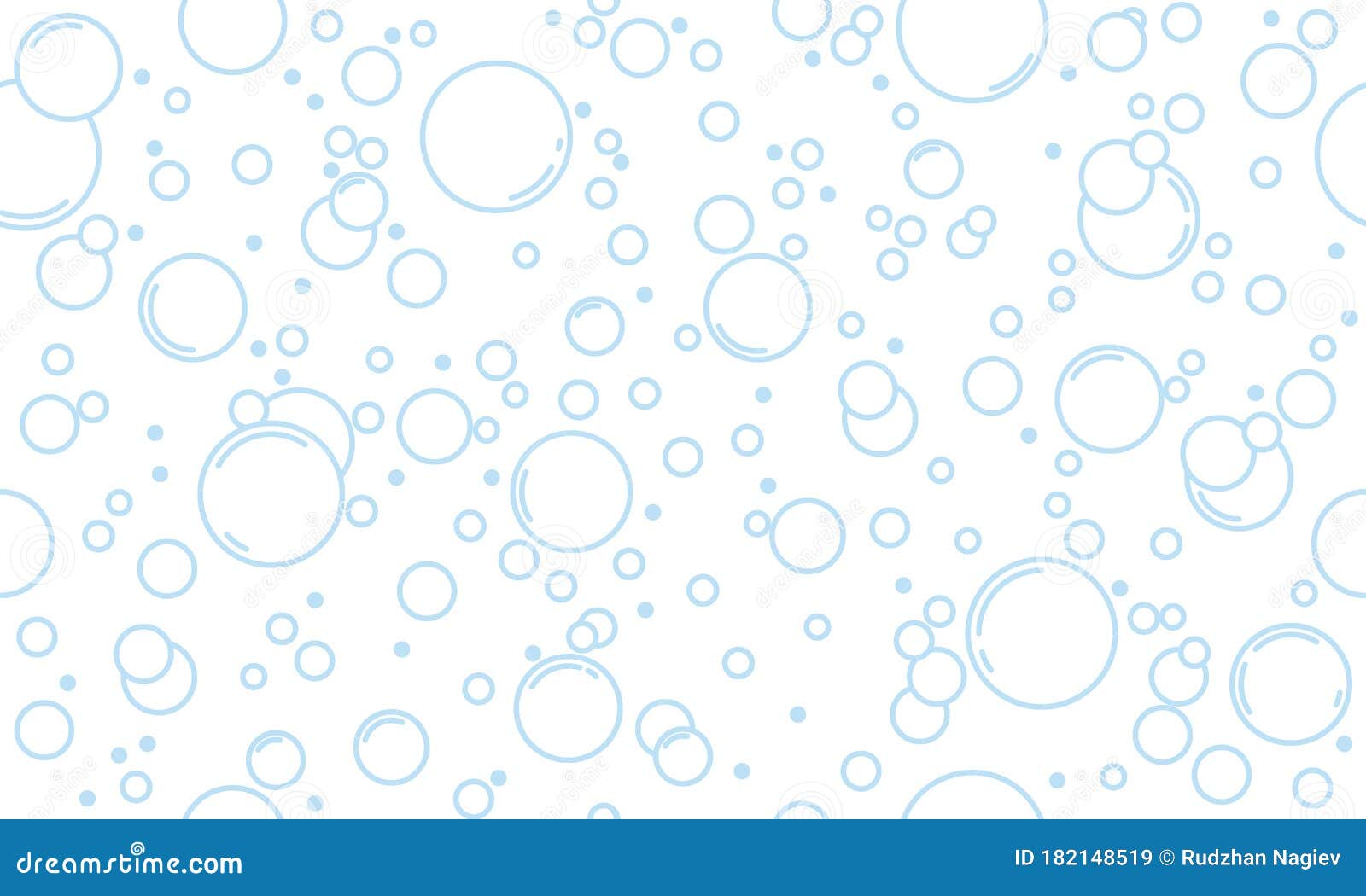 Delicate Repeat Background Pattern of Blue Bubbles Stock Vector ...