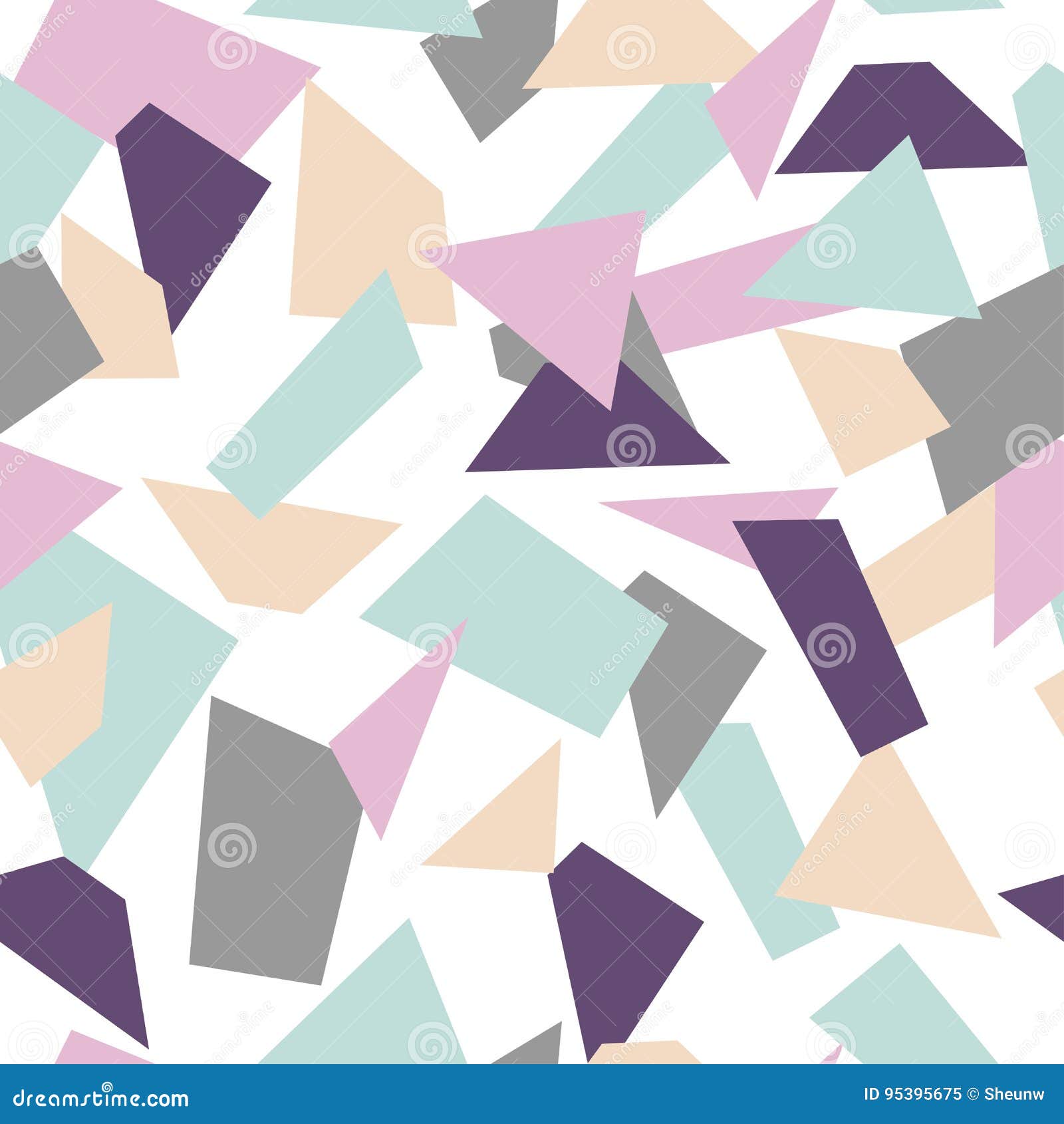 Delicate Seamless Mosaic Pattern. Mosaic Shapes. Stock Vector ...