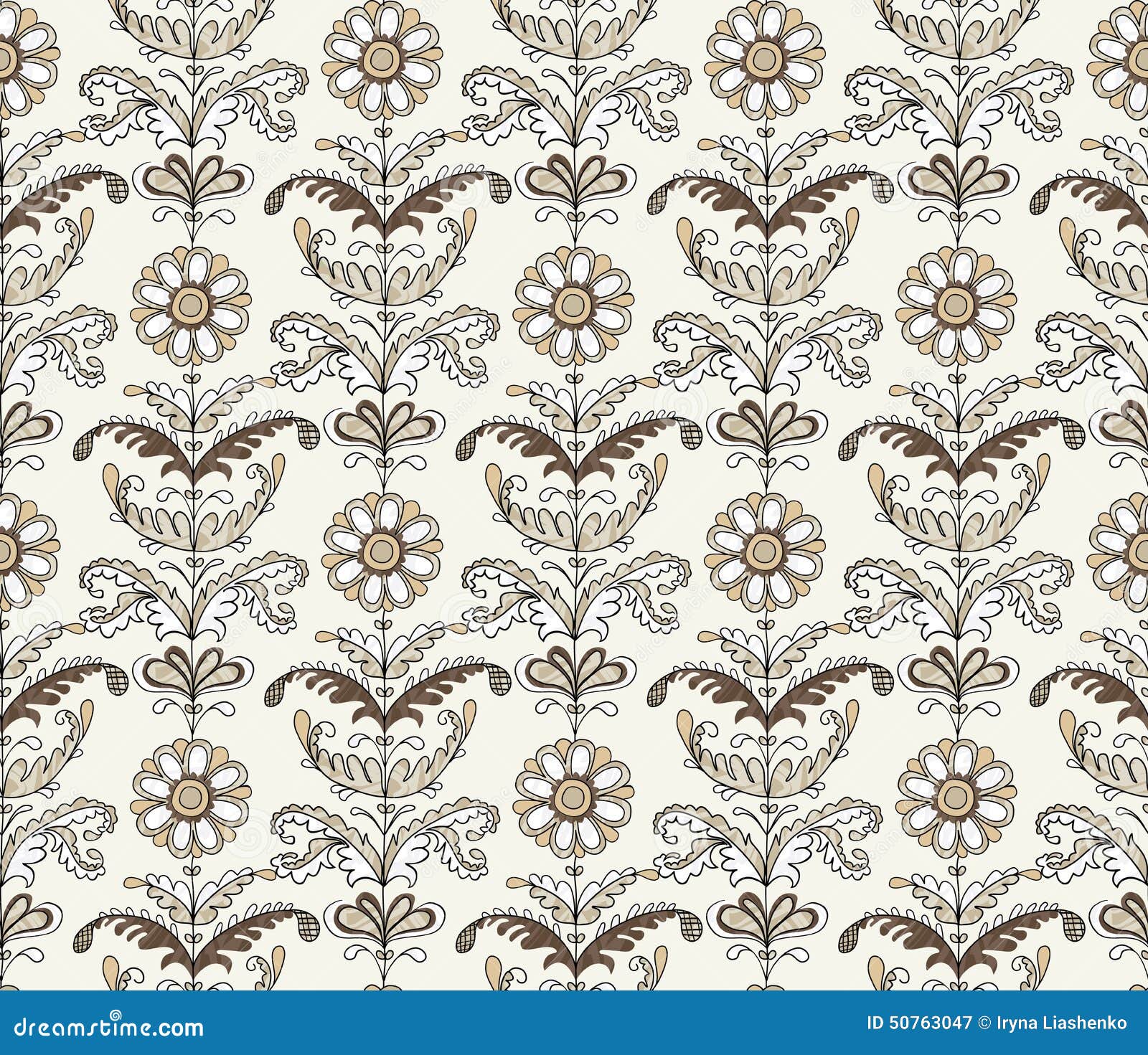 Delicate seamless pattern. stock illustration. Illustration of retro ...