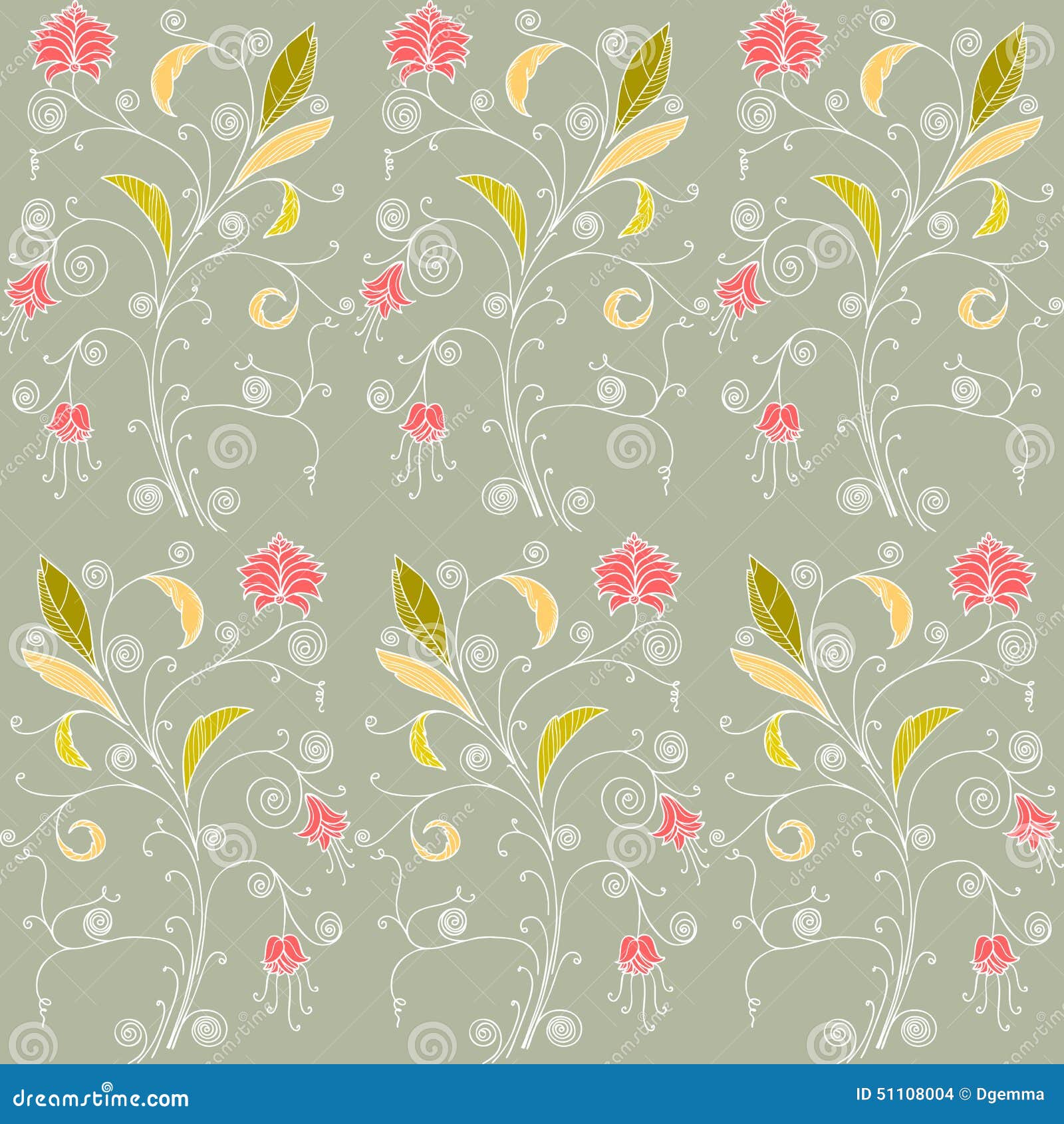 Delicate seamless pattern. stock vector. Illustration of design - 51108004