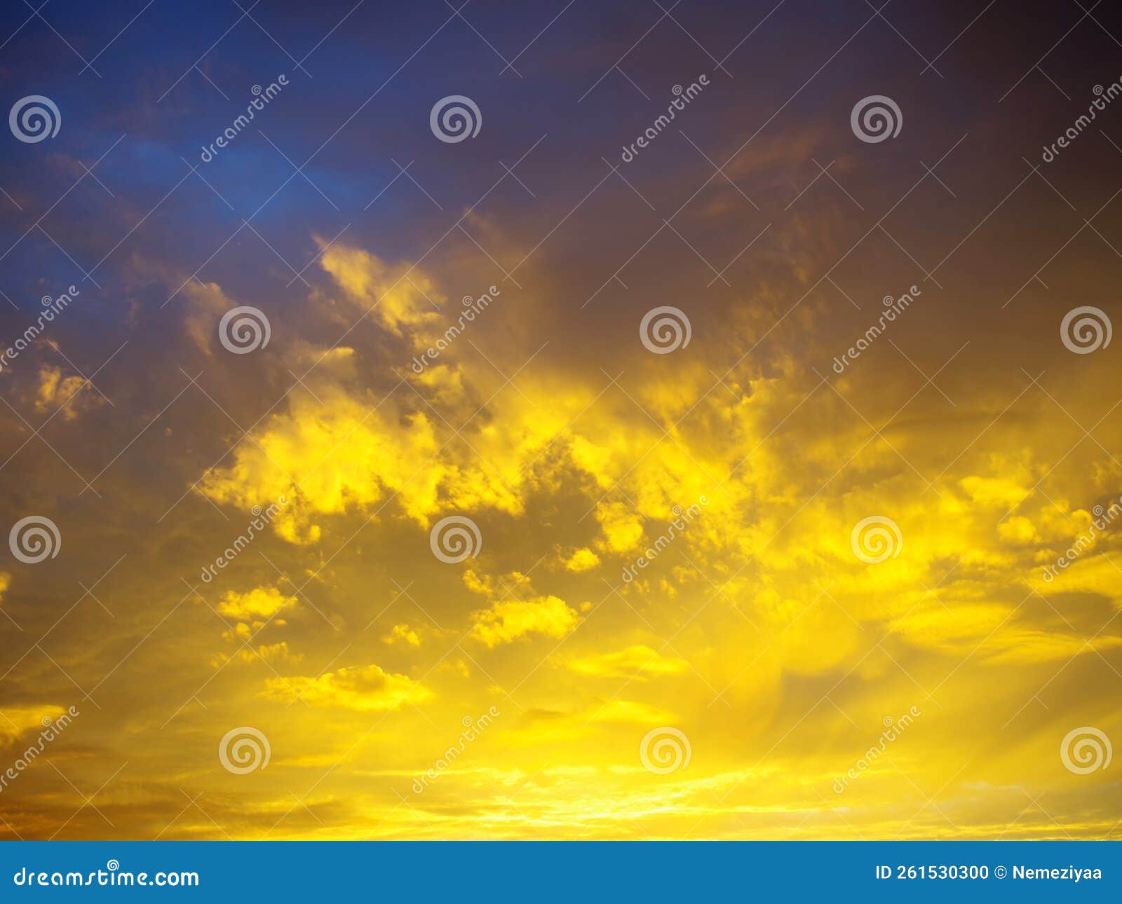 Delicate Shades of the Sunset Sky Stock Photo - Image of color ...