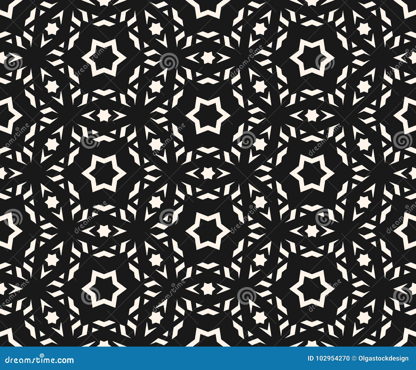 Delicate Stars Seamless Pattern. Geometric Ornament Texture. Stock ...