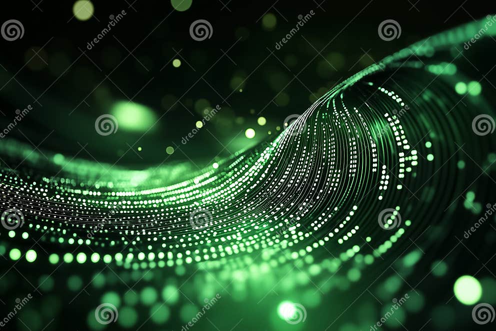 Delicate Streams of Glowing Binary Digits Cascade through a Dark Backdrop, Creating an Immersive ...