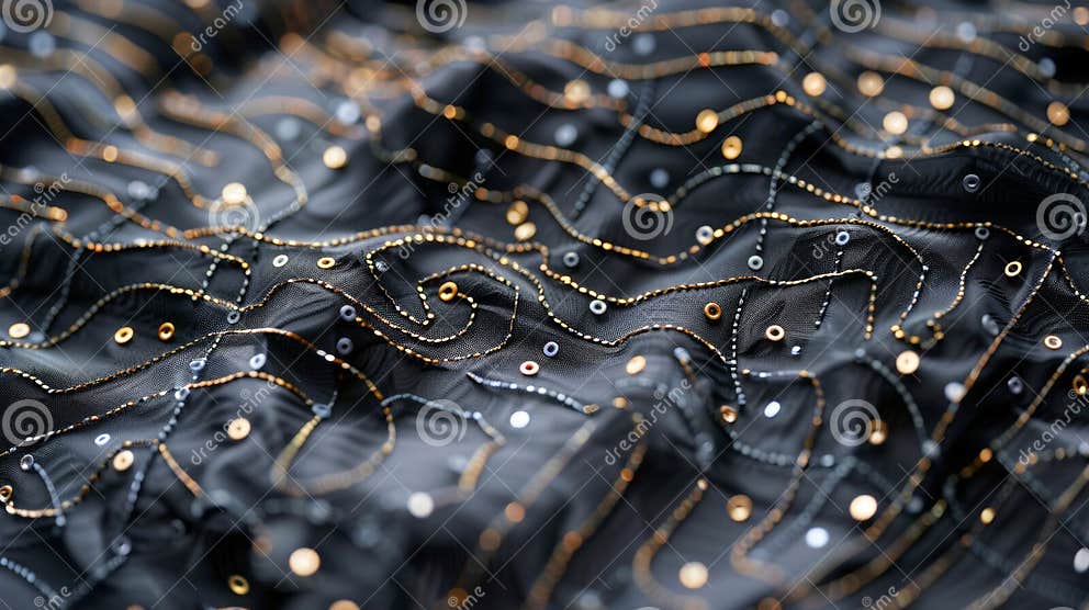 Delicate Threads of Conductive Materials Carefully Sewn into a Fabric ...