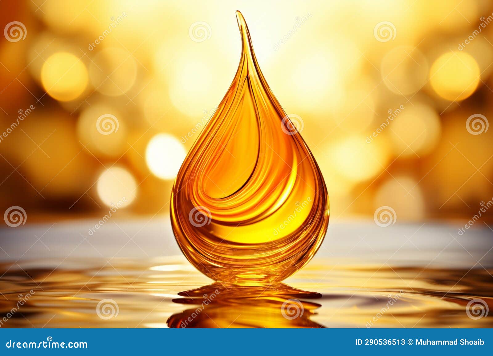 Translucent Drop Of Liquid Blue Hydration Cream With Hyaluron For ...