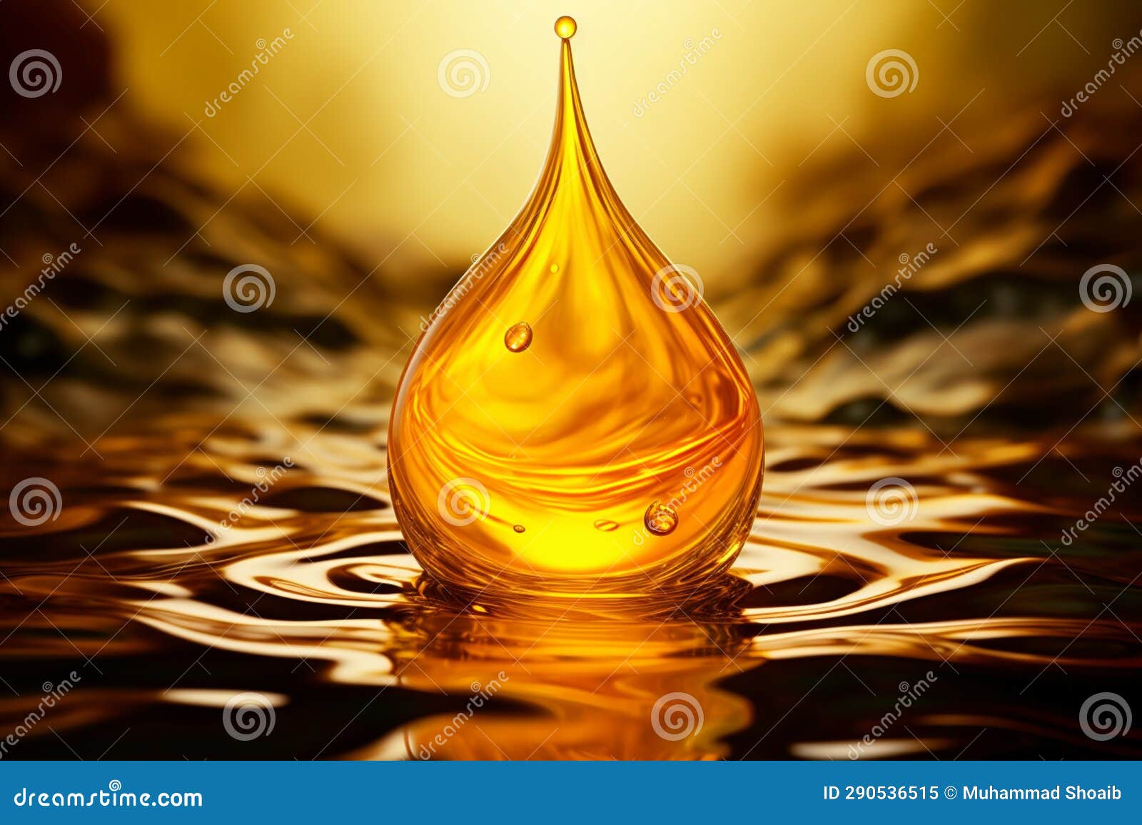 Translucent Drop Of Liquid Blue Hydration Cream With Hyaluron For ...