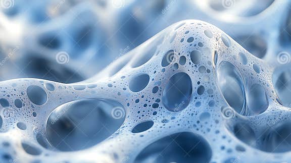Delicate Transparent Bone Structures in Soft Blue Stock Illustration ...