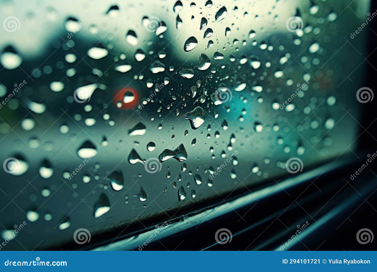 Delicate Water Rain Droplets Car Window. Generate Ai Stock Image ...