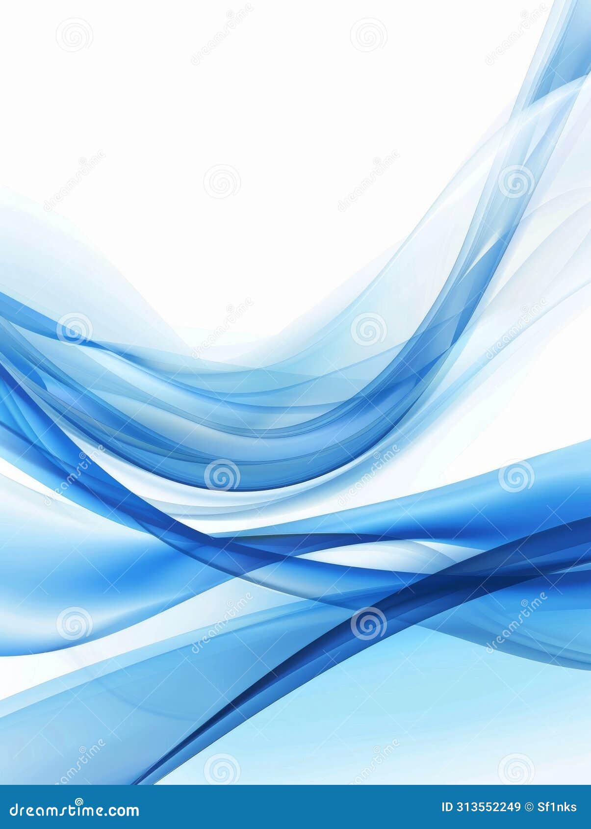 Delicate, Wispy Blue Forms Swirl and Dance Across a Stark White ...