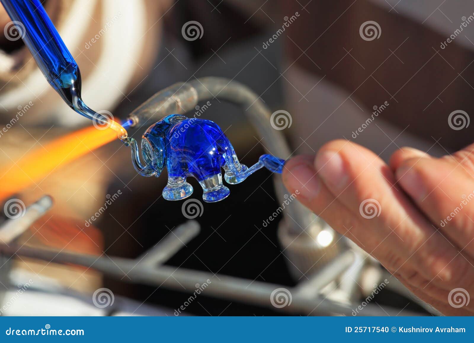 Delicate Work of the Glass Blower Stock Photo - Image of work ...