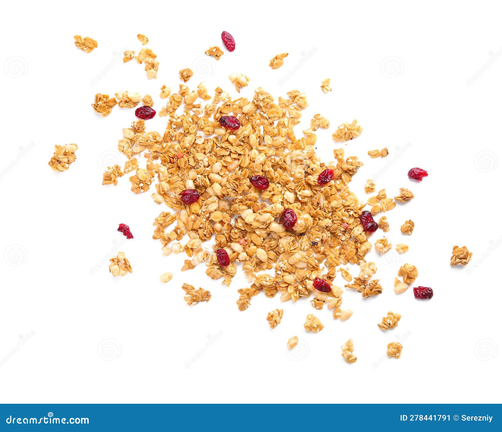 Delicioso Granola Com Fundo Branco Imagem de Stock - Imagem de pilha ...