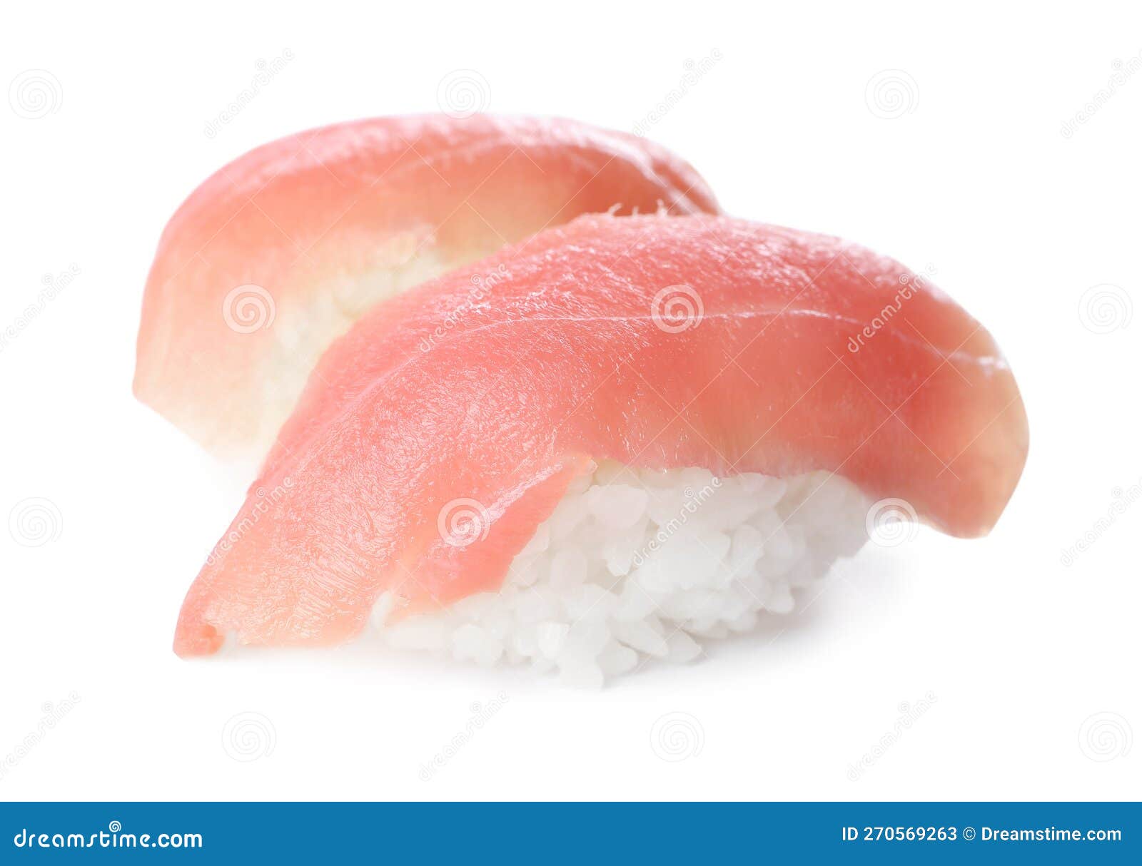 Delicioso Nigiri Sushi Com Atum Isolado Em Branco Imagem de Stock ...
