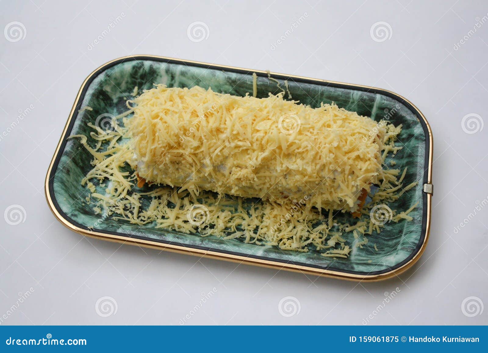 Delicioso Pastel De Rollo Casero Con Queso. Postre Imagen de archivo ...