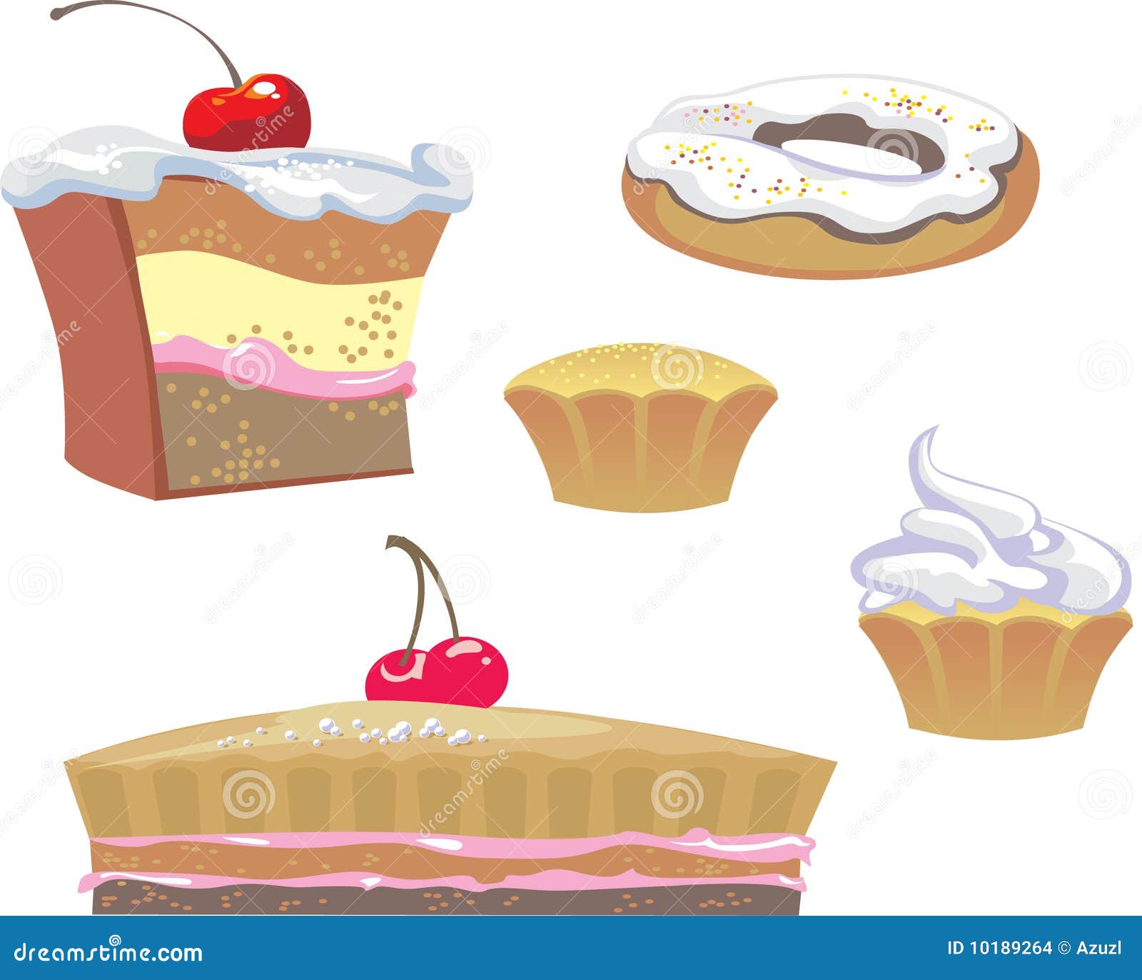 Delicious stock vector. Illustration of collection, bake - 10189264
