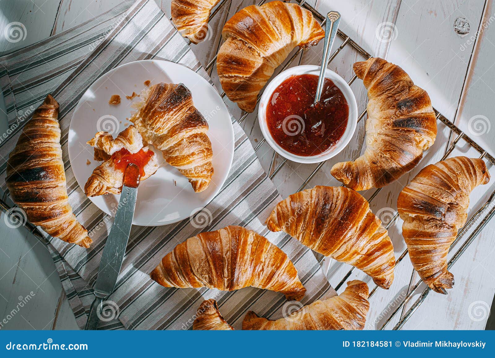 Delicious American Croissants for Breakfast Stock Image - Image of ...