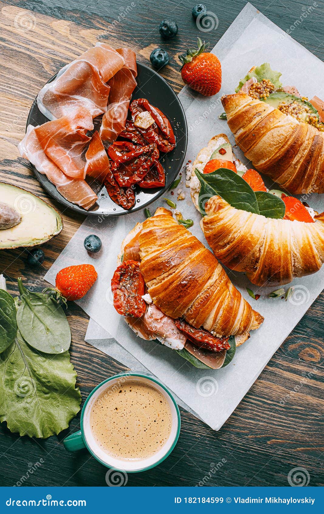 Delicious American Croissants for Breakfast Stock Image - Image of ...
