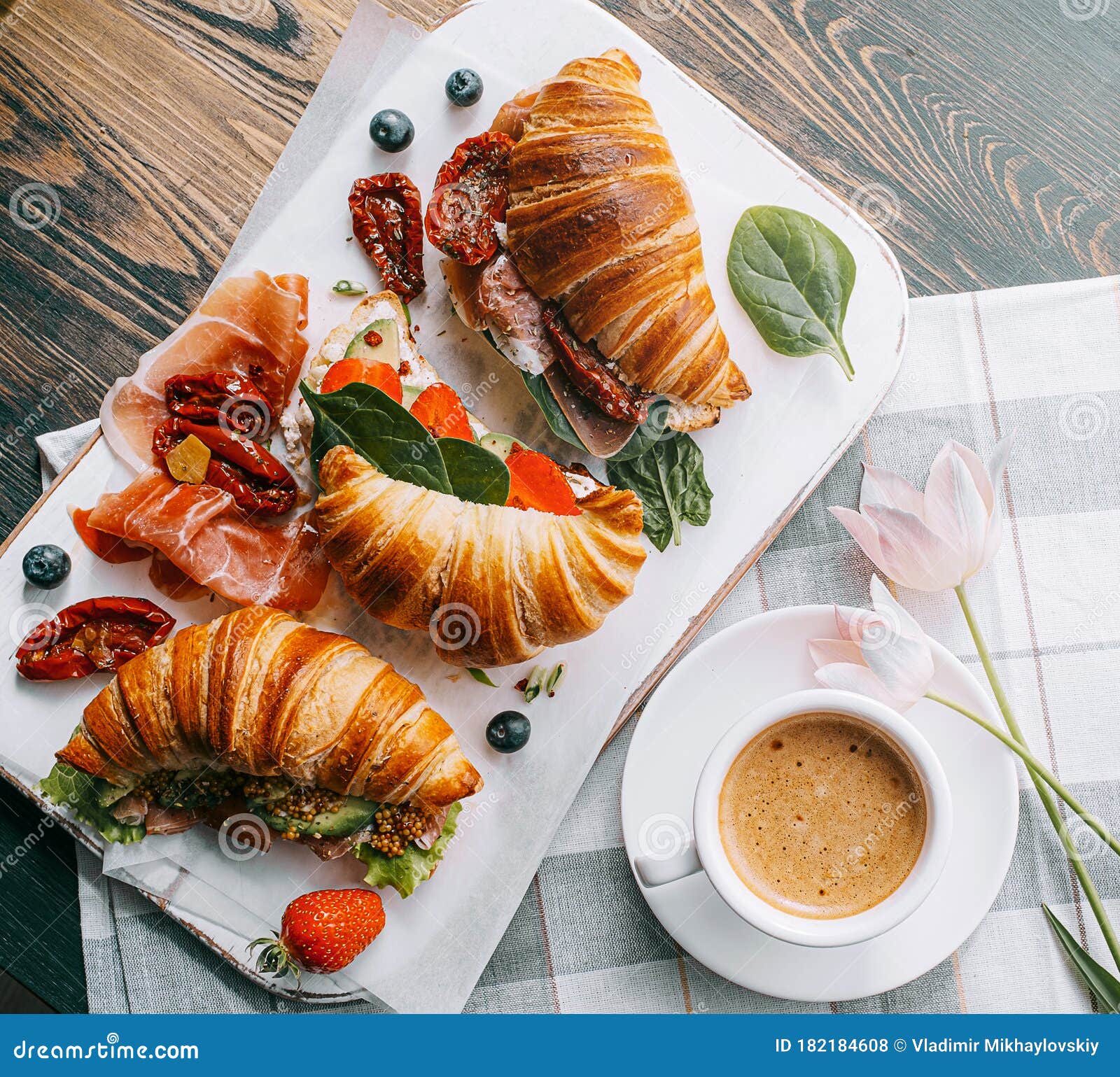 Delicious American Croissants for Breakfast Stock Photo - Image of ...