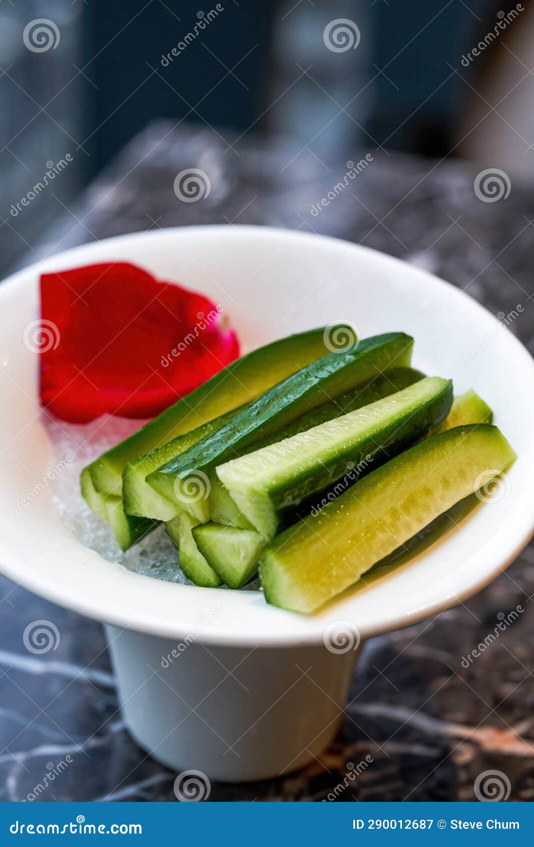 A Delicious Appetizer, Fresh Cucumber Strips Stock Image - Image of ...