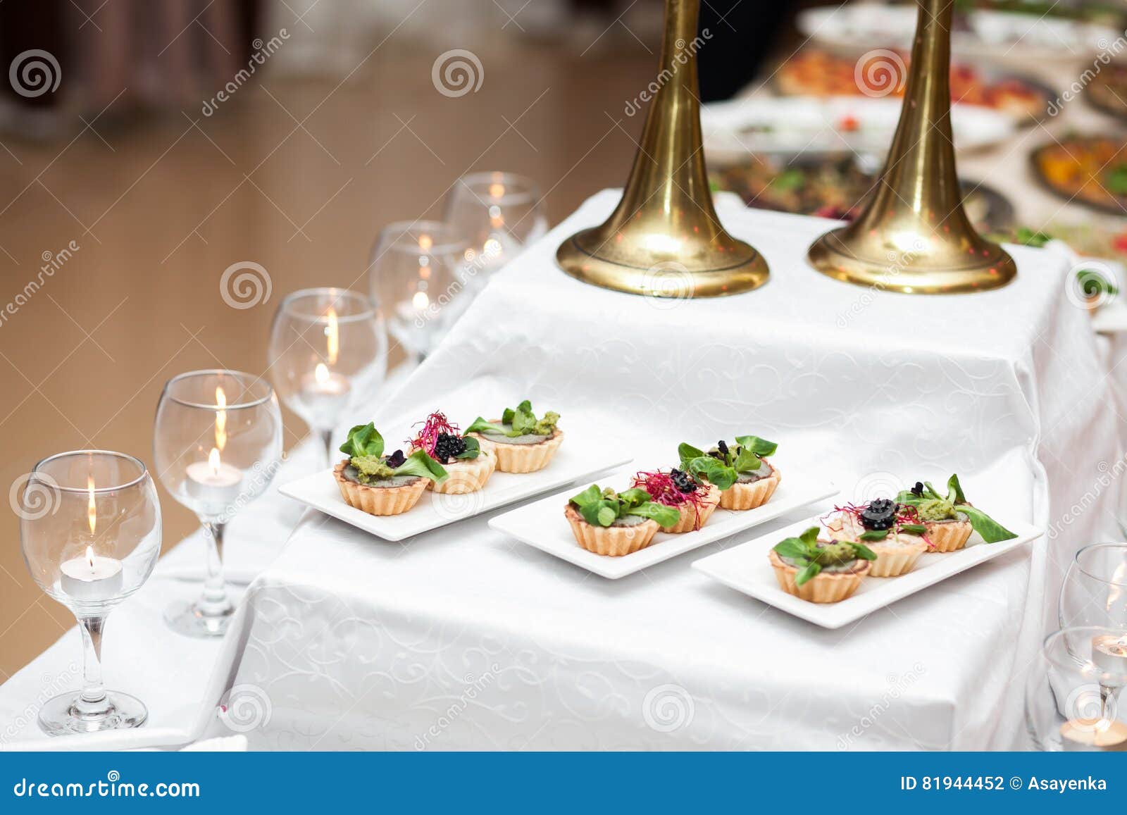Delicious Appetizers on a Table in a Restaurant Stock Photo - Image of ...