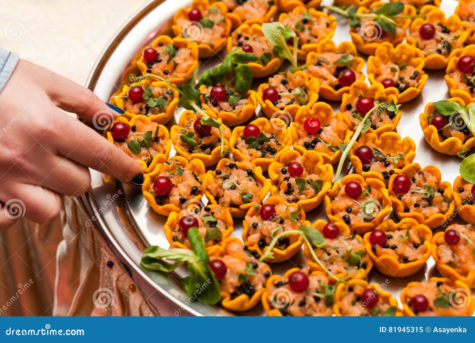 Delicious Appetizers on a Table in a Restaurant Stock Image - Image of ...