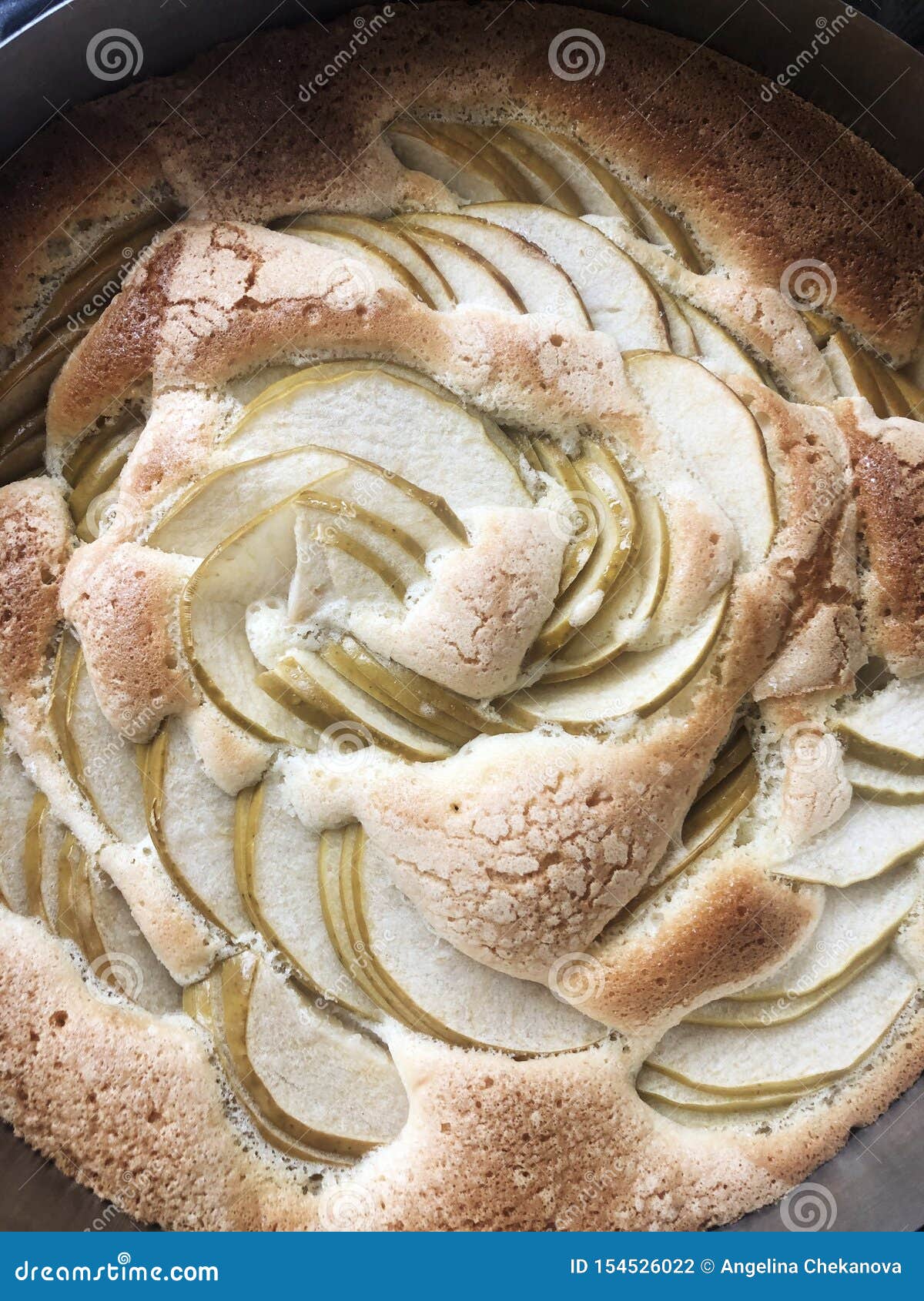 Delicious Apple Pie with Apples on the Table Stock Photo - Image of ...