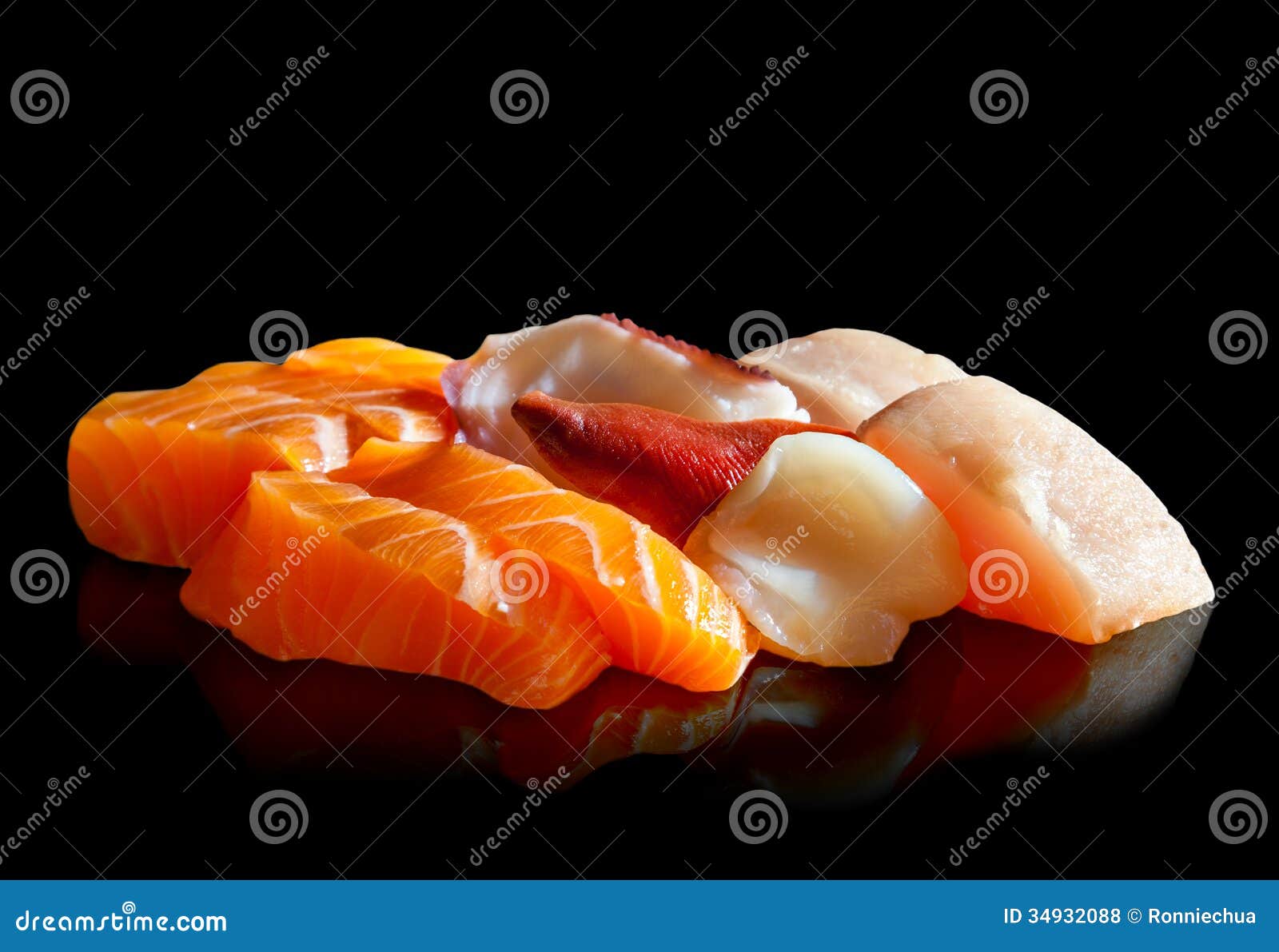 Delicious Assorted Sashimi stock photo. Image of seafood - 34932088