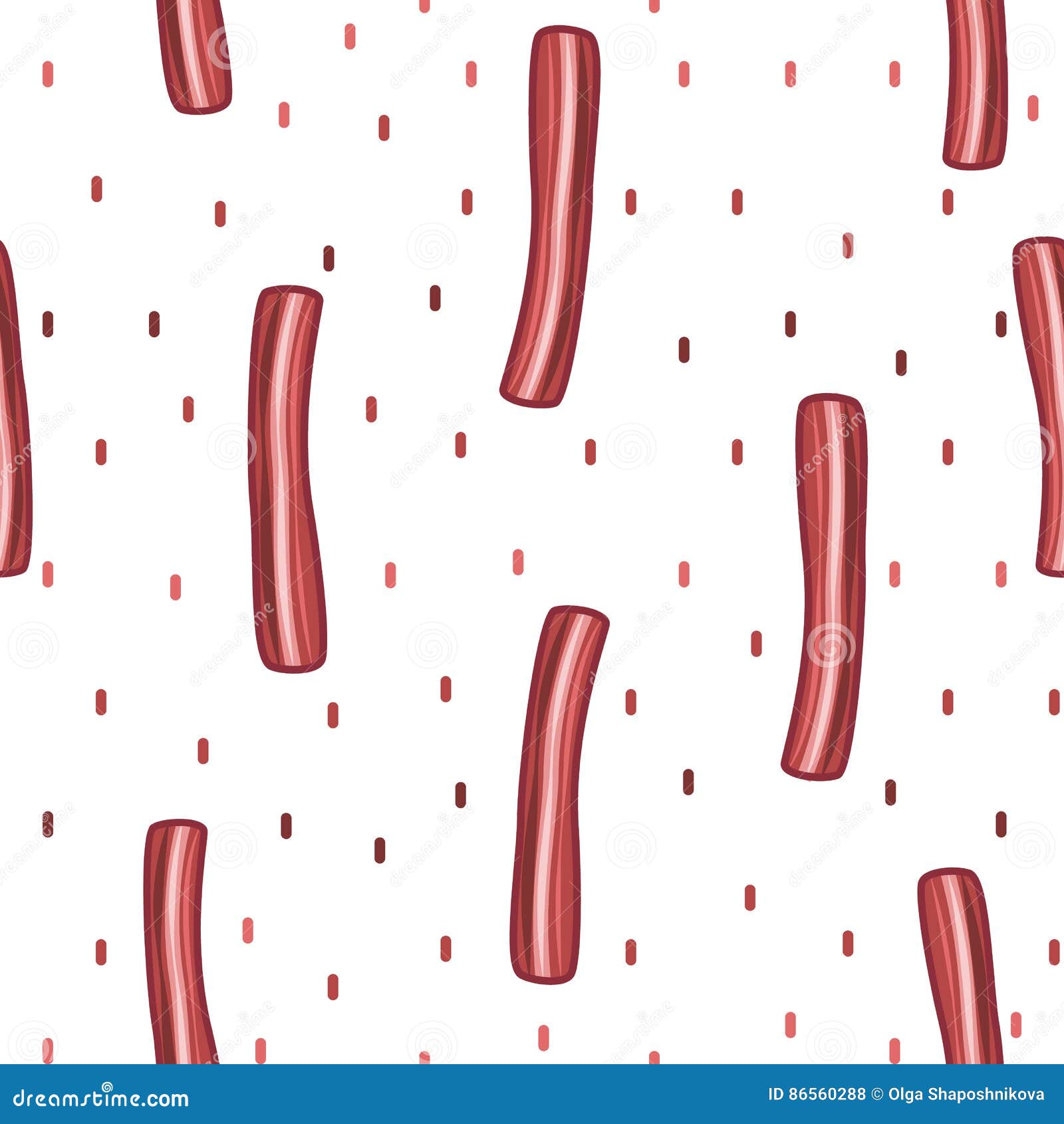 Delicious Bacon.Vector Seamless Pattern Stock Vector - Illustration of ...