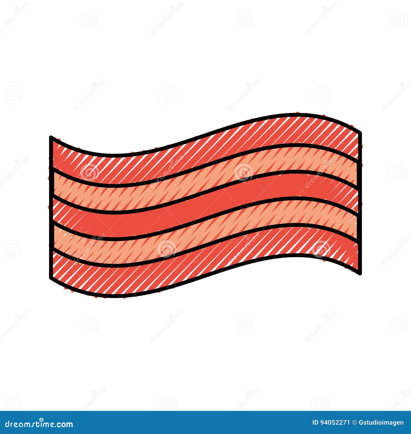 Delicious Bacoon Isolated Icon Stock Vector - Illustration of dinner ...