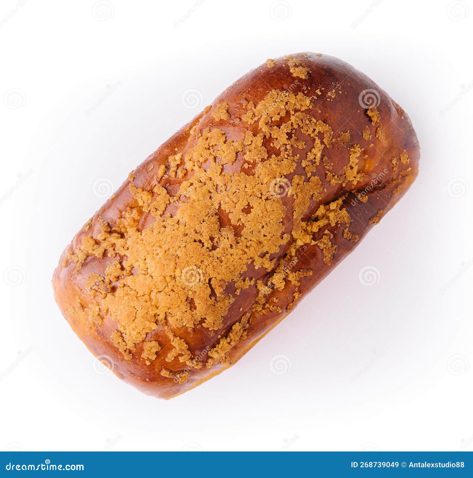 Delicious Baked Bun on White Stock Image - Image of gold, gourmet ...