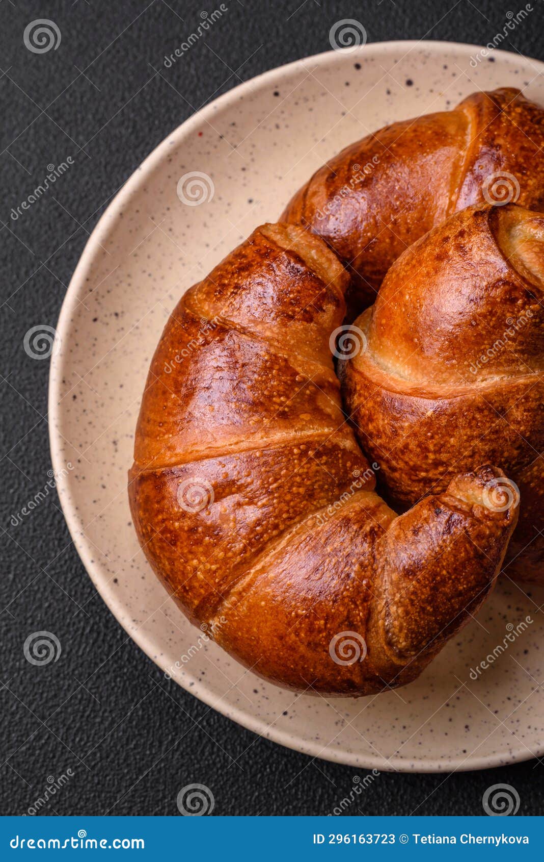 Delicious Baked Crispy Croissants As an Element of an Invigorating ...