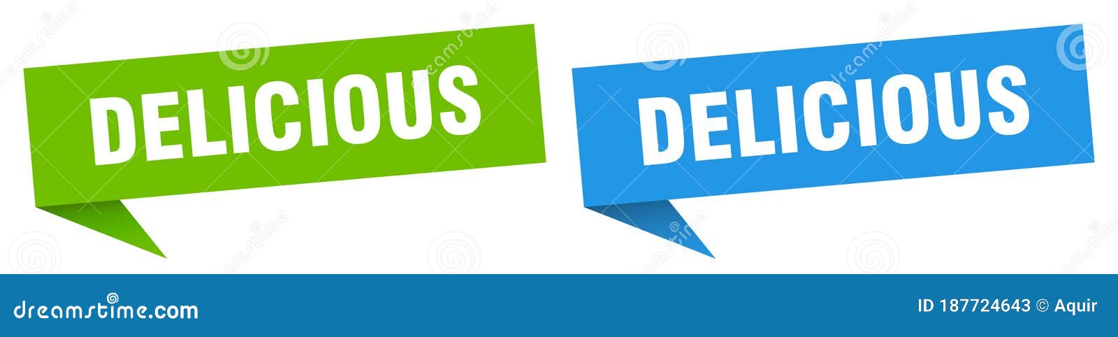 Delicious Banner. Delicious Speech Bubble Label Set Stock Vector ...