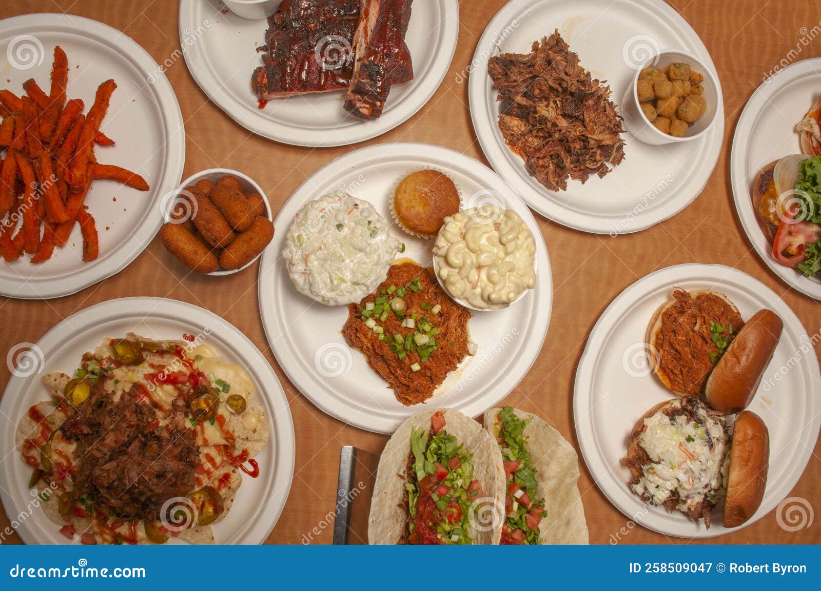 Delicious Barbeque Samples stock image. Image of charbroiled - 258509047