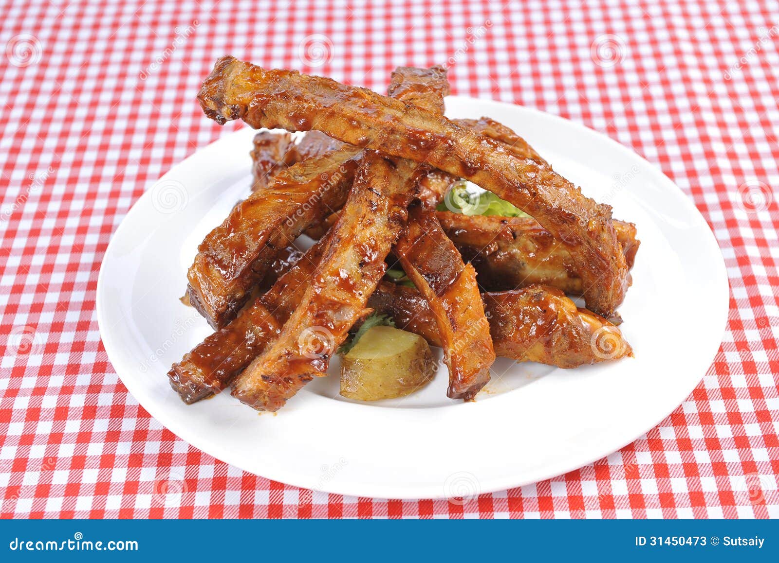 Delicious BBQ ribs stock image. Image of flavorful, crispy - 31450473