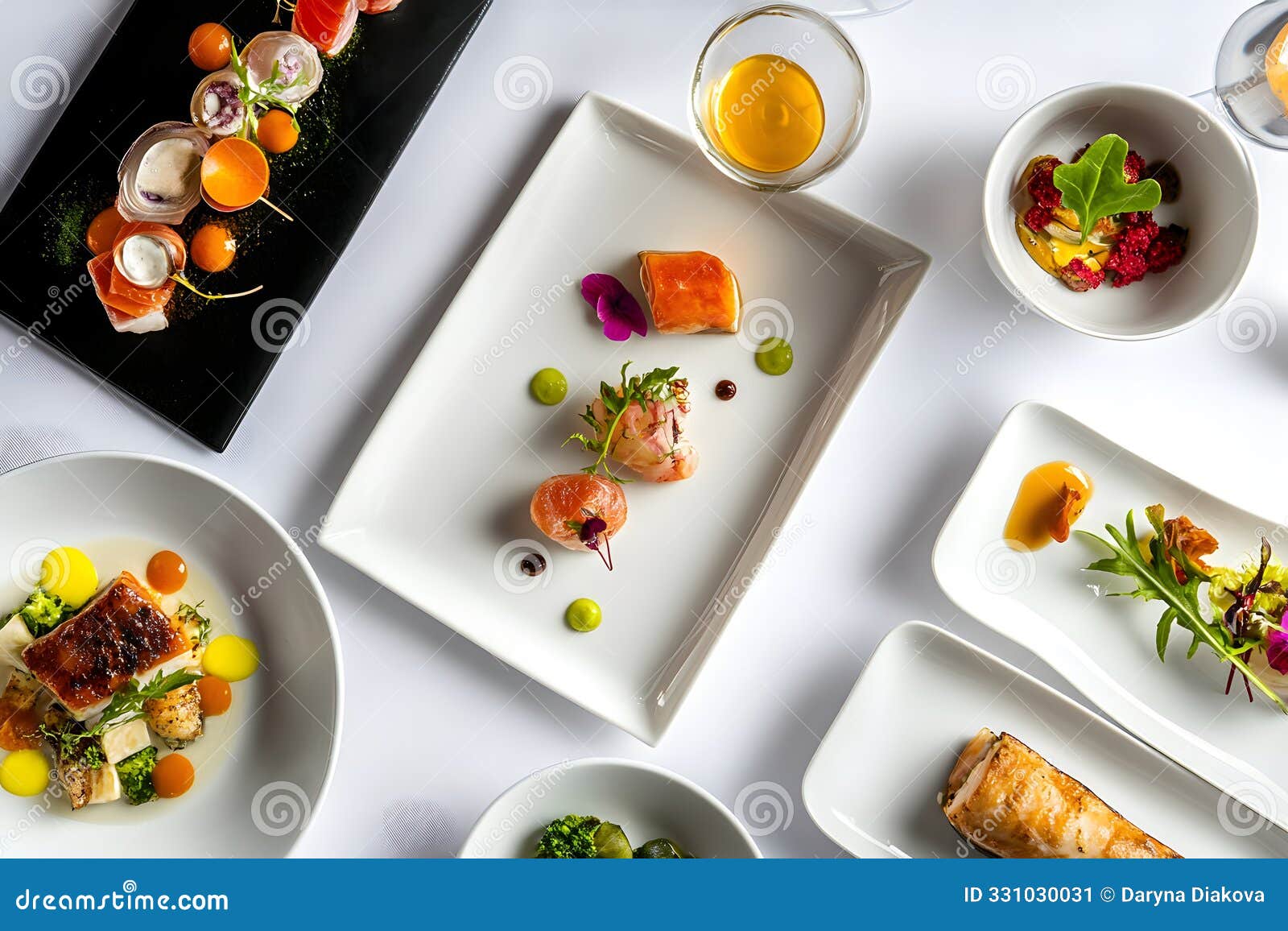 Delicious and Beautifully Presented Meals Stock Image - Image of ...