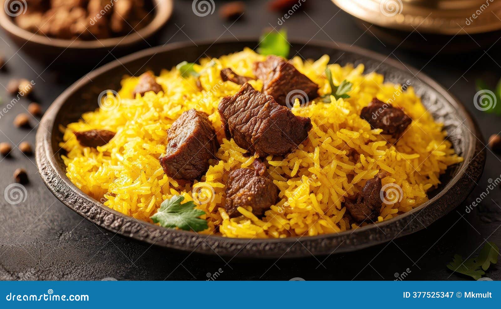 Beef Biryani Or Curried Rice And Beef - Thai-Muslim Version Of Indian ...