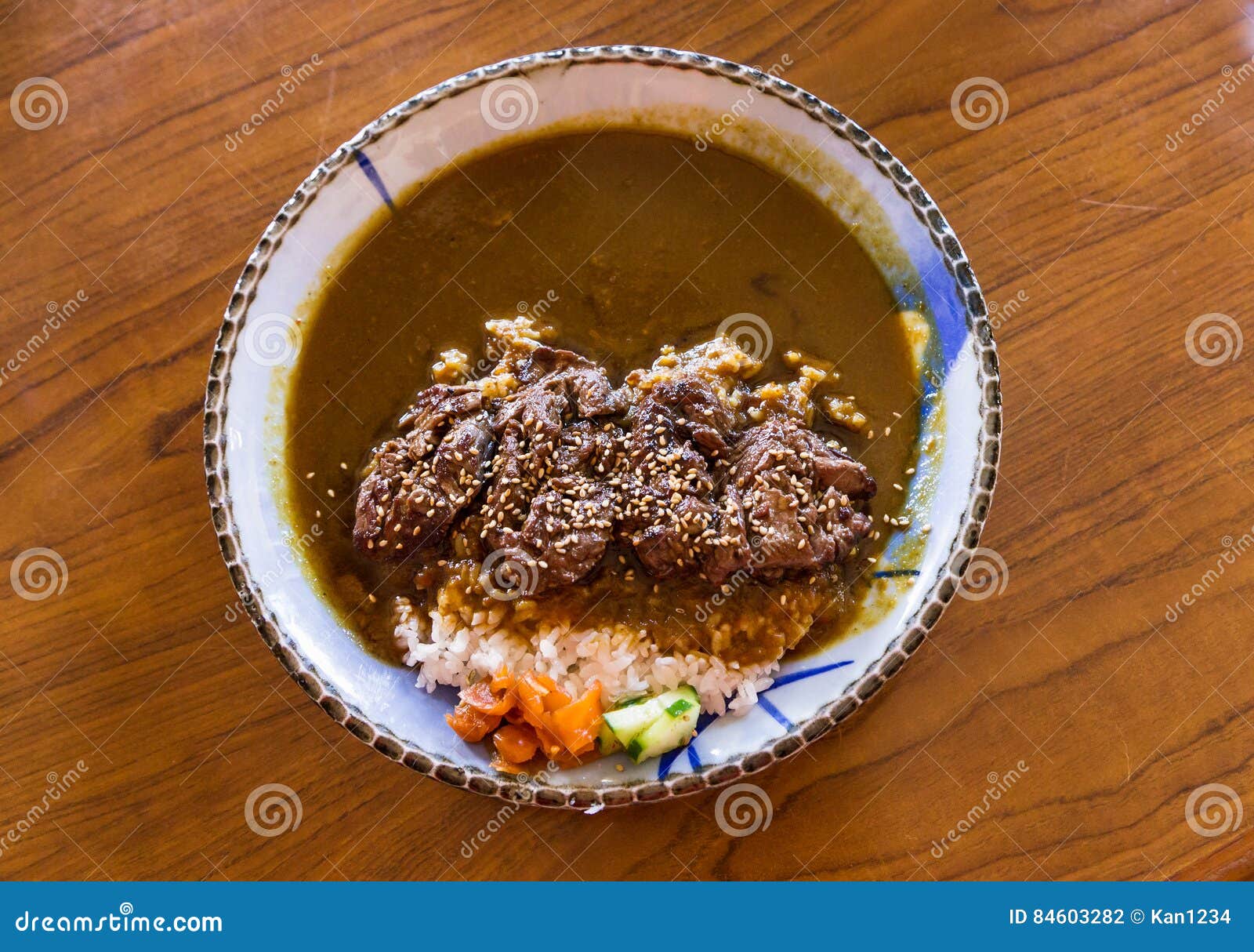 Delicious Beef Curry Rice Bowl. Stock Photo - Image of gourmet, dish ...