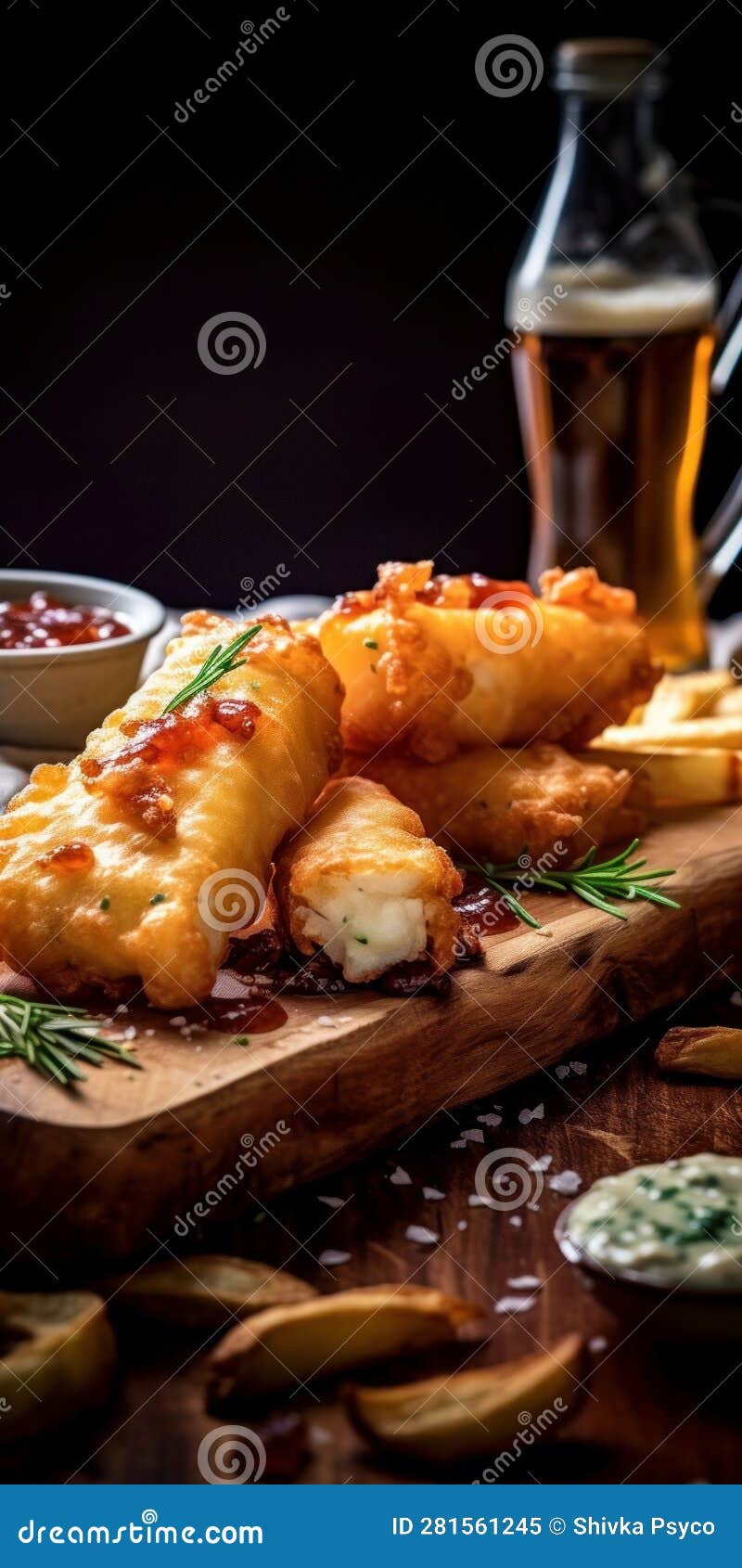 Delicious Beer Battered Atlantic Cod Food Photography Generative AI ...