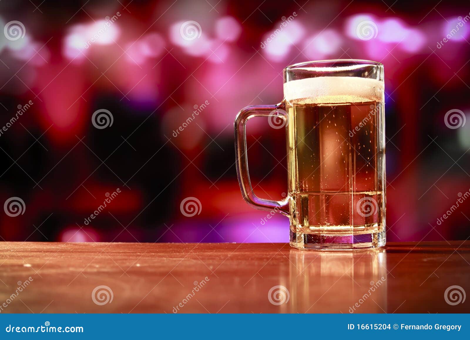 Delicious Beer Mug on a Bar Stock Photo - Image of fashioned ...