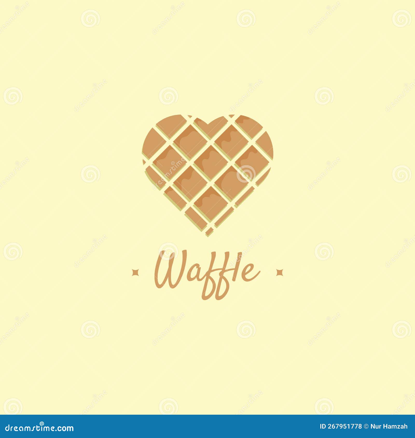 Delicious Belgian Waffle Logo Template Stock Vector - Illustration of ...