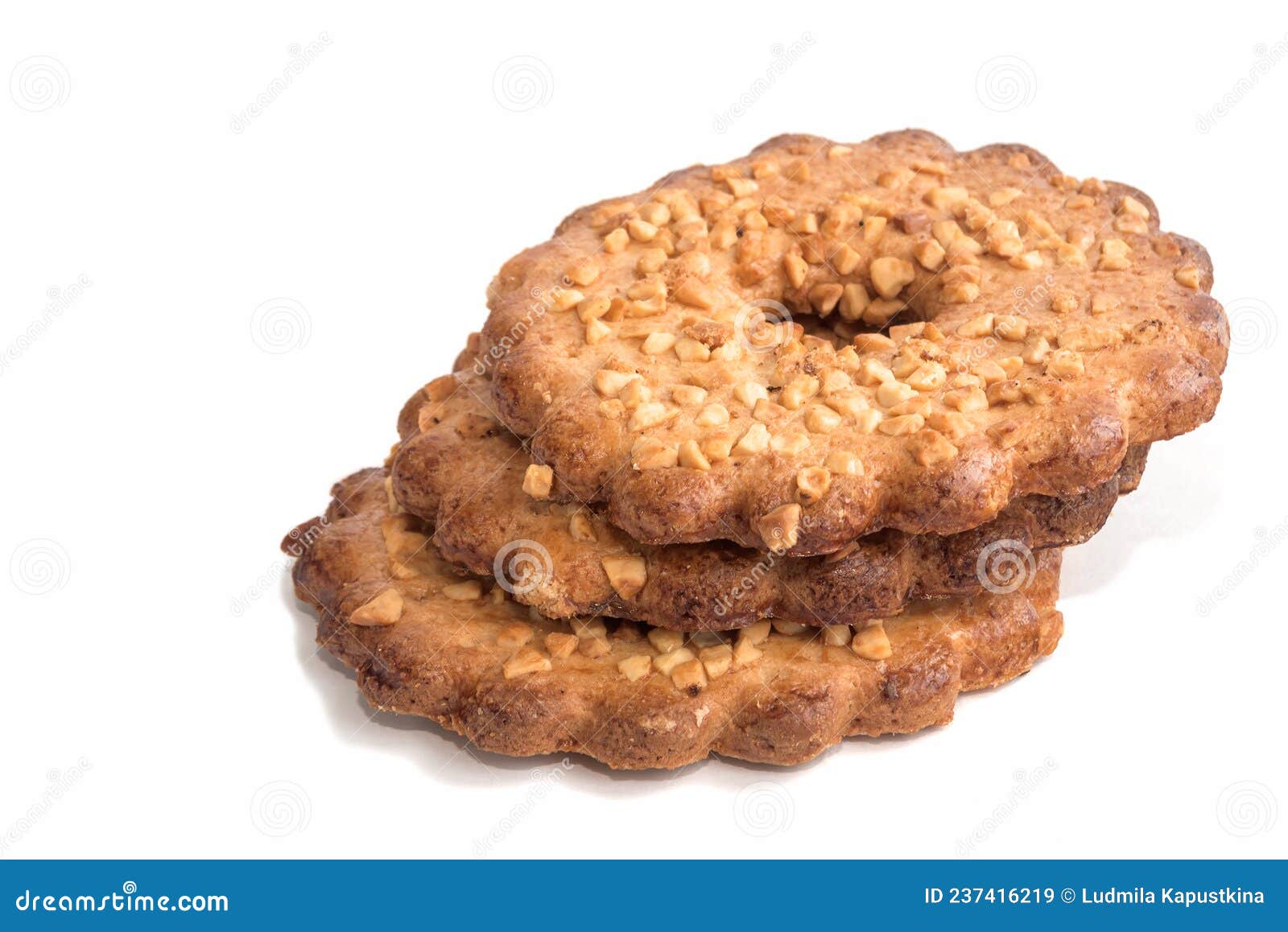 Delicious Biscuits in the Form of a Circle Made of Shortcrust Pastry ...