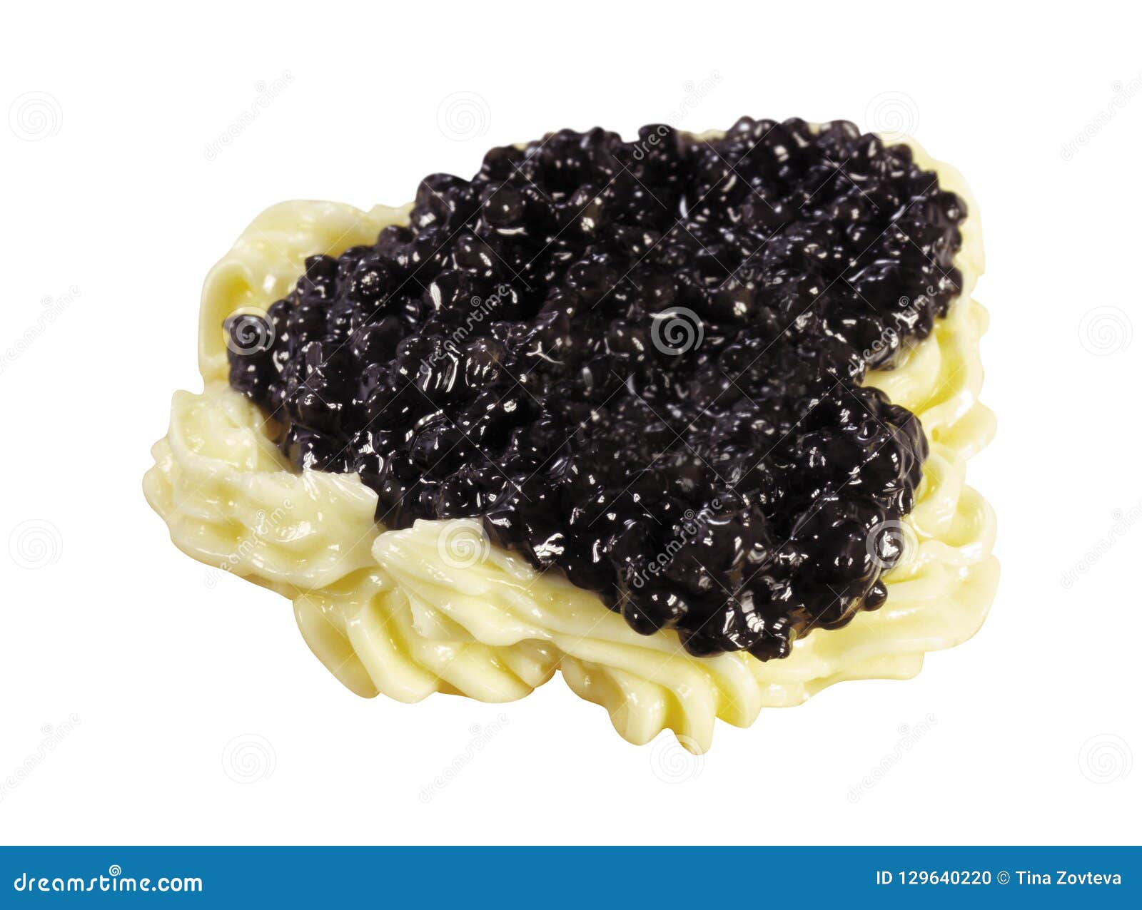 Delicious Black Caviar Isolated on White Stock Photo - Image of ...
