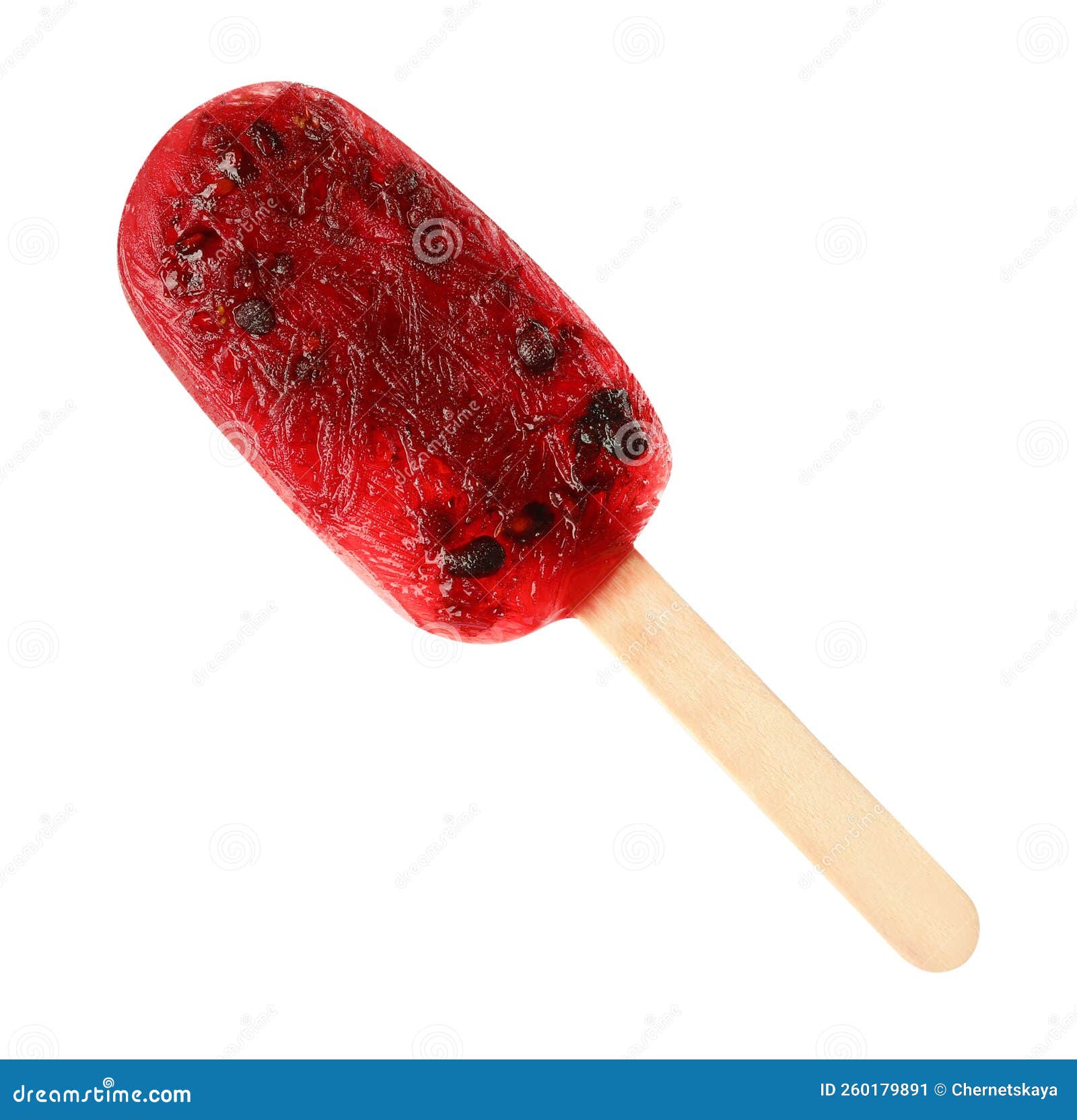 Delicious Blackberry Ice Pop Isolated on White. Fruit Popsicle Stock ...
