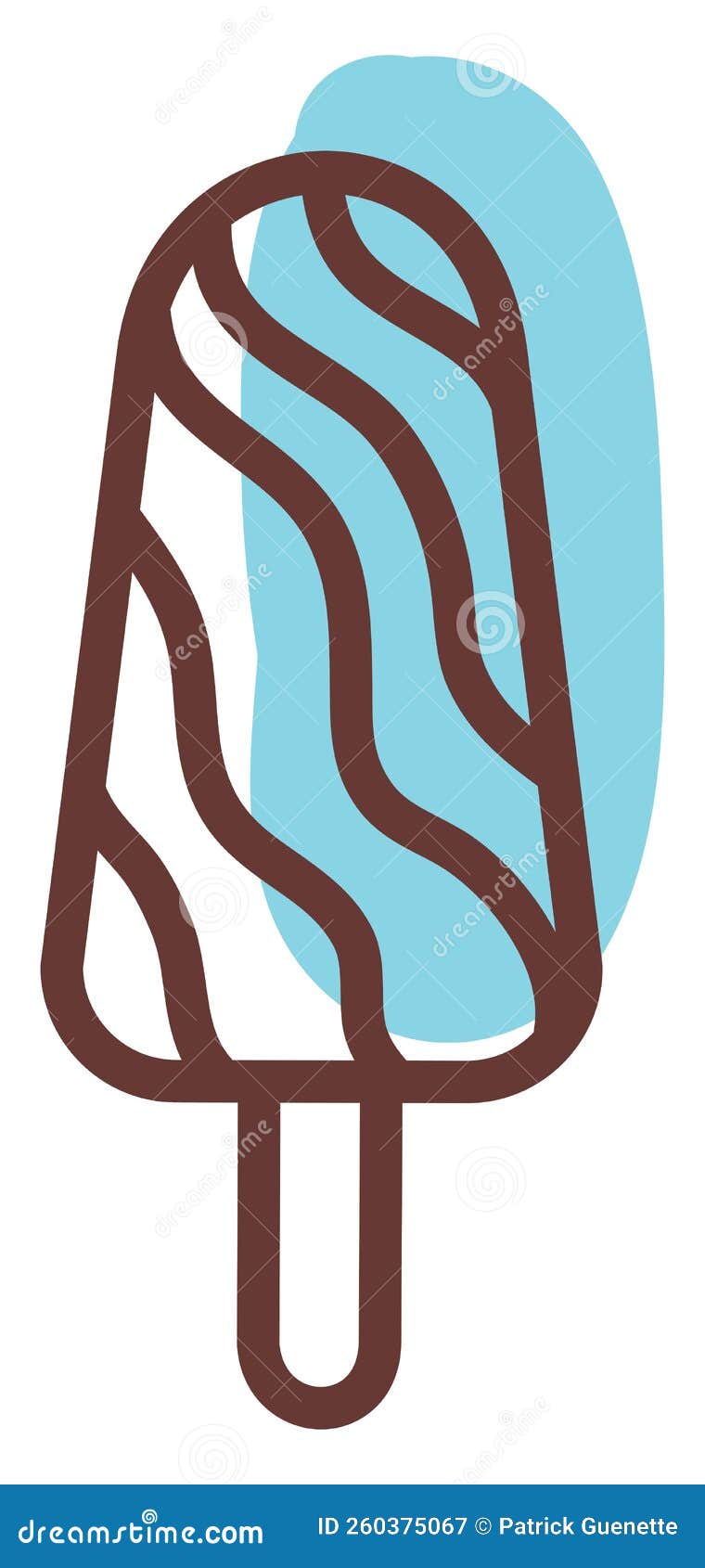 Delicious Blue Ice Cream on Stick, Icon Stock Vector - Illustration of ...