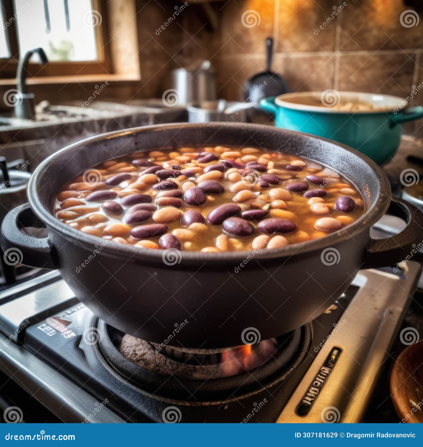 Delicious Boiling Hot Beans Stock Illustration - Illustration of sauce, baked: 307181629