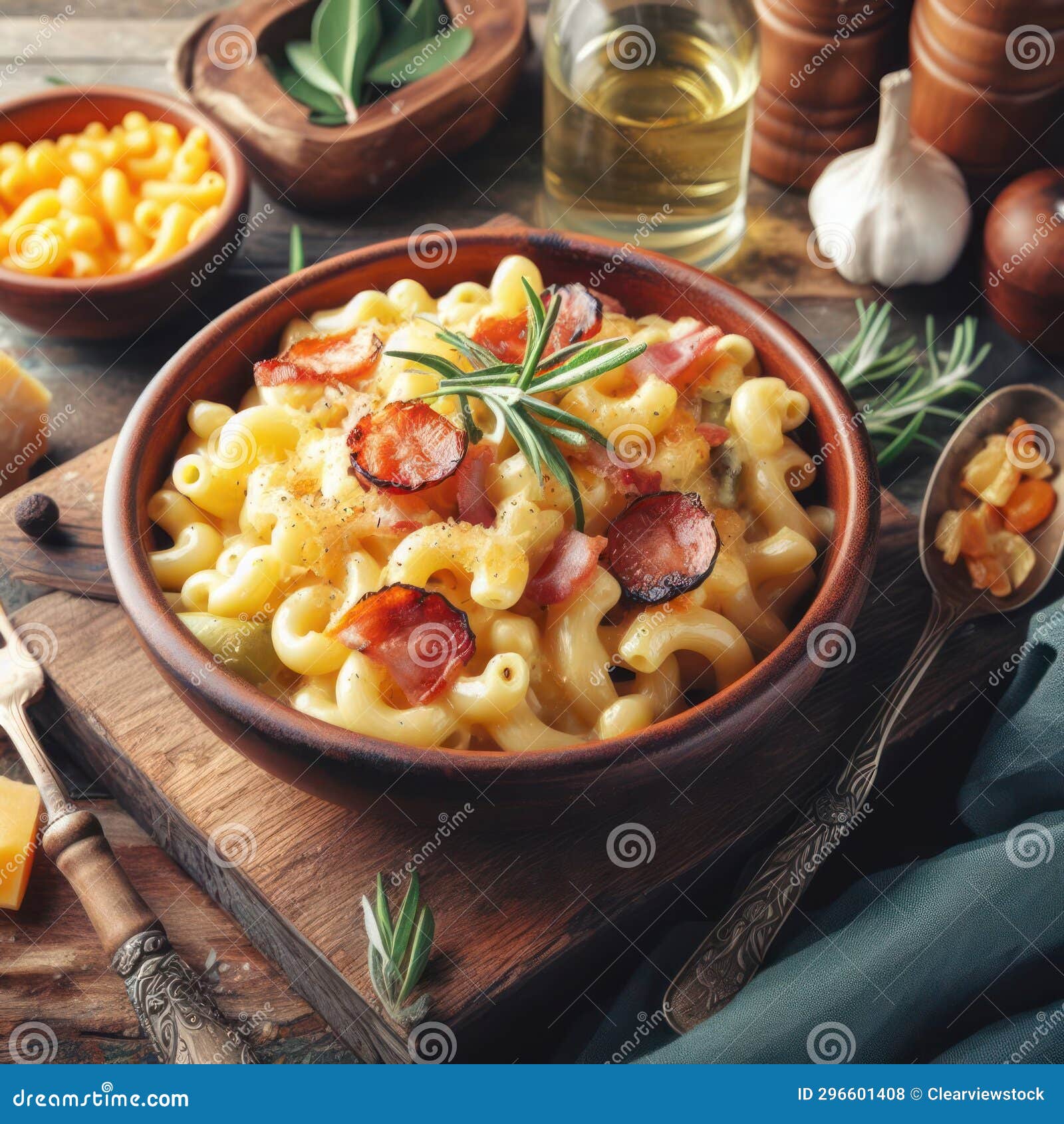 Delicious Bowl of Macaroni and Cheese Stock Illustration - Illustration ...