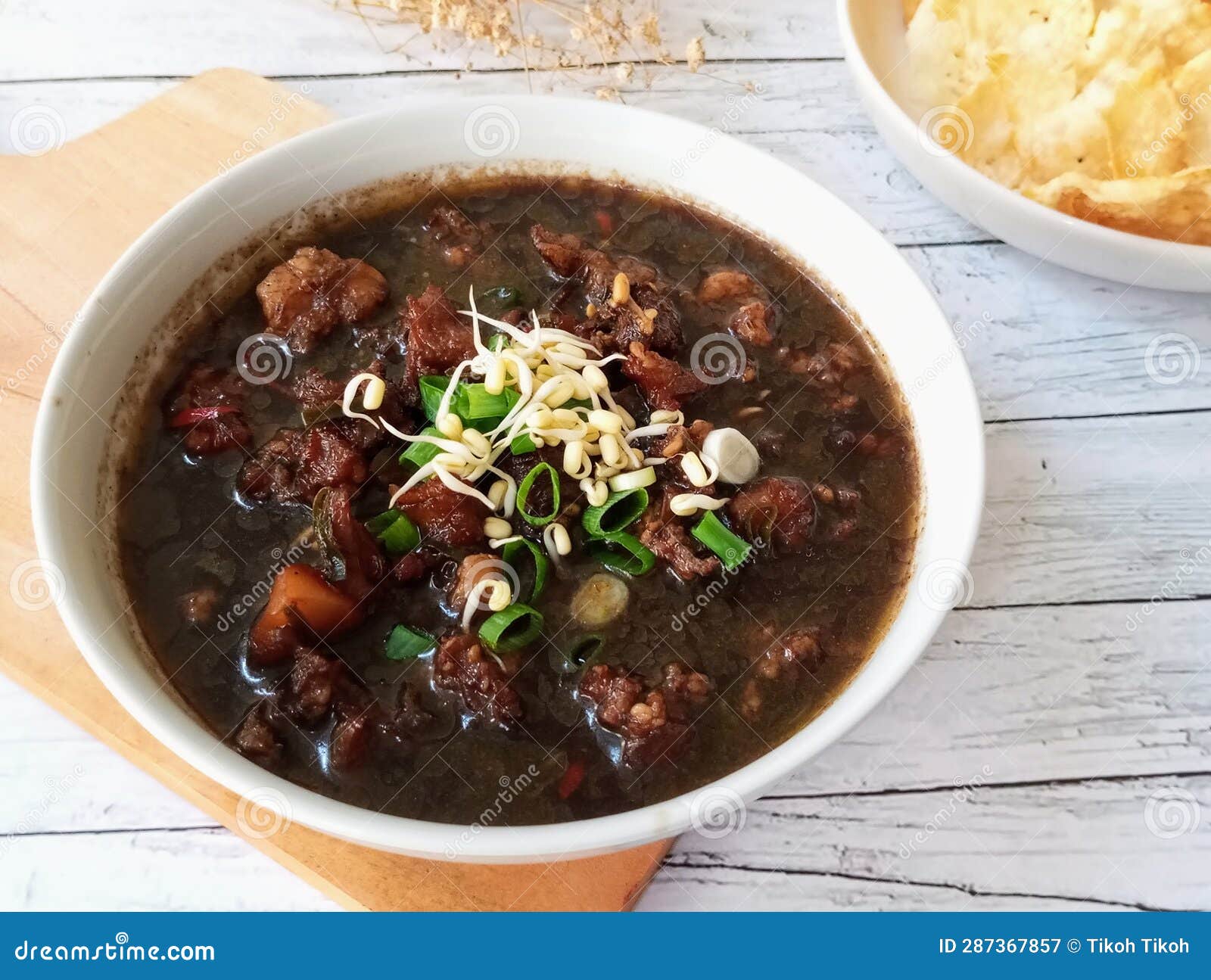 A Delicious Bowl of Rawon Beef and Beef Fat? Stock Image - Image of ...